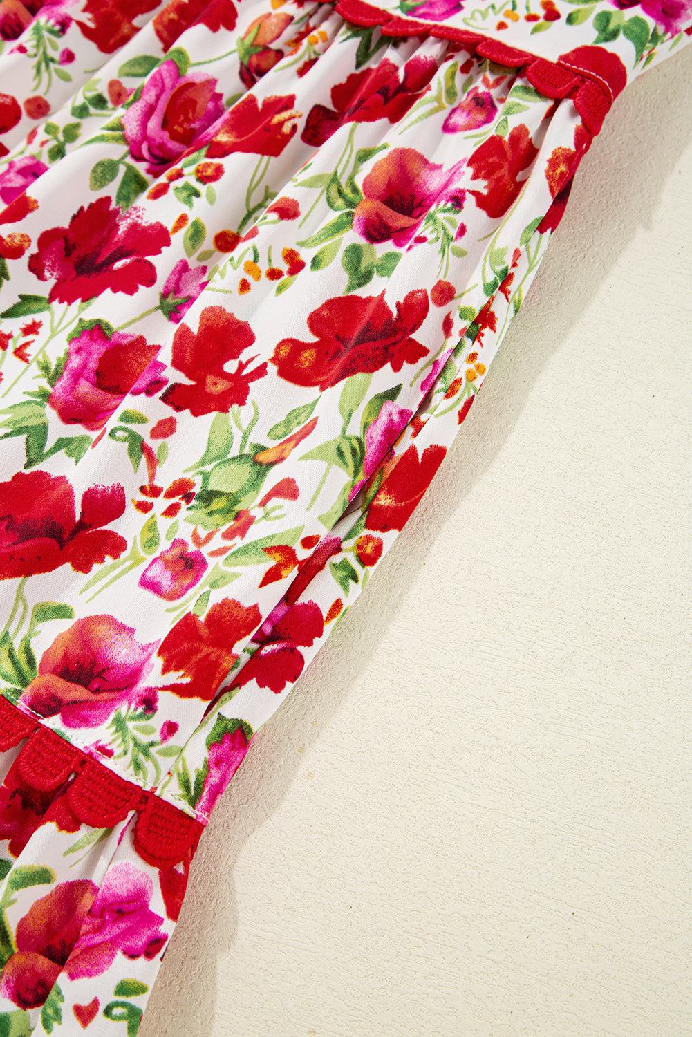 Delightful Bloom Puff Sleeve Tiered Ric Rac Mini Dress - Sunny Angela