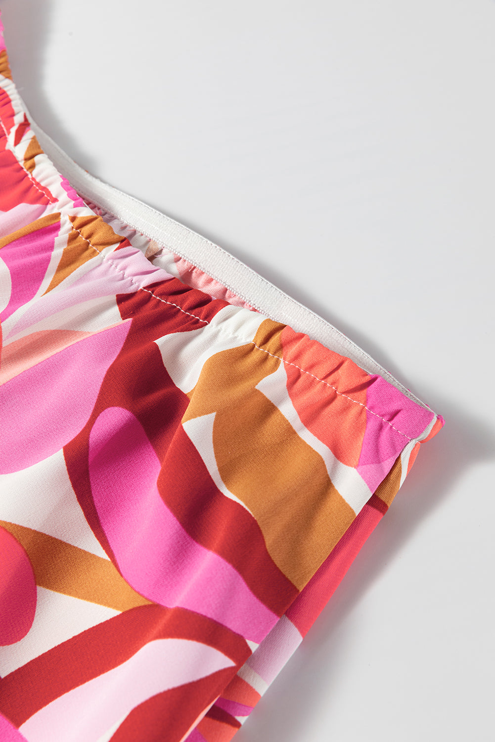 Rose Floral High Low Bandeau Vacay Dress - Sunny Angela