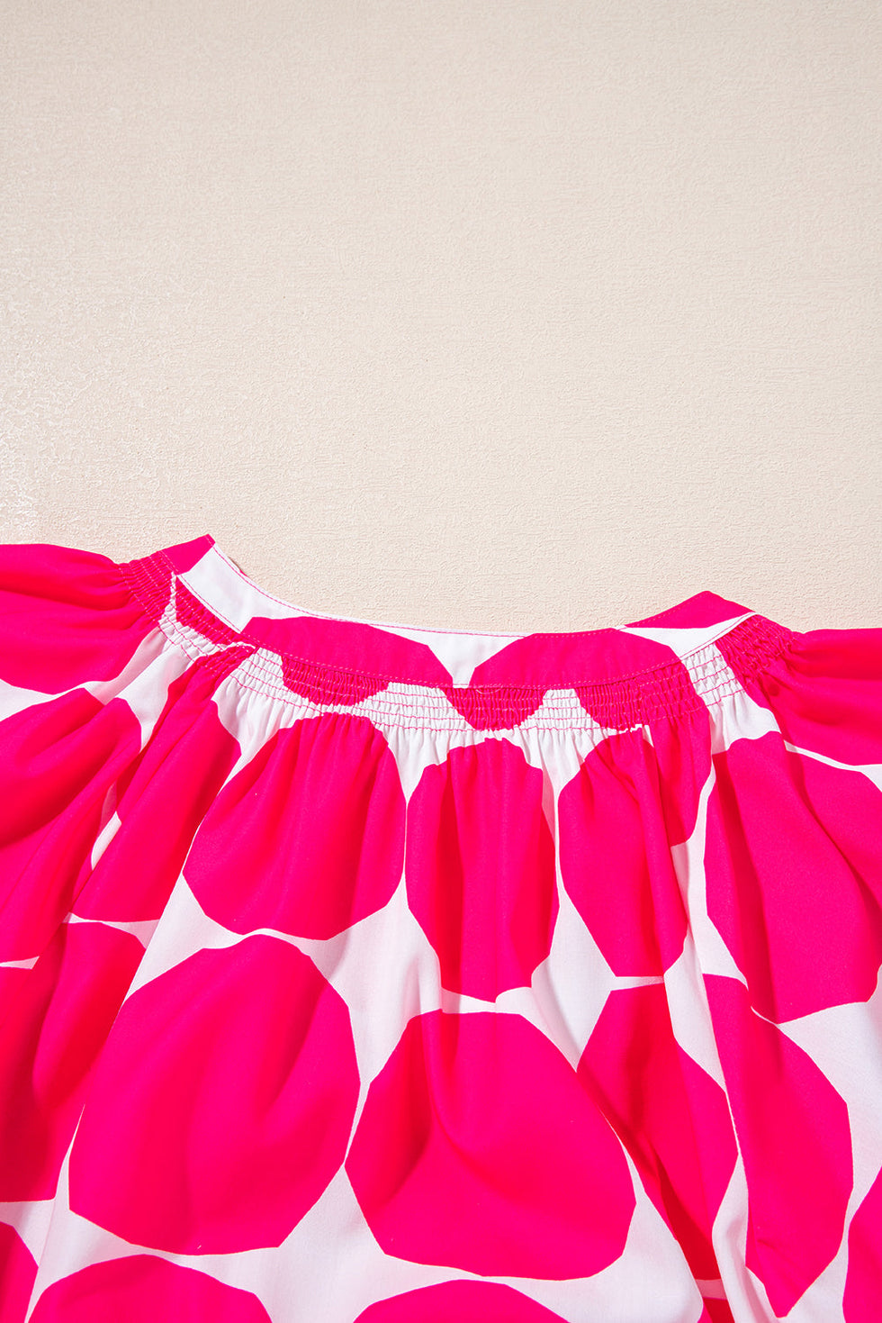 Rose Polka Dot Flutter Sleeve Notched Neck Tiered Flowy Dress - Sunny ...