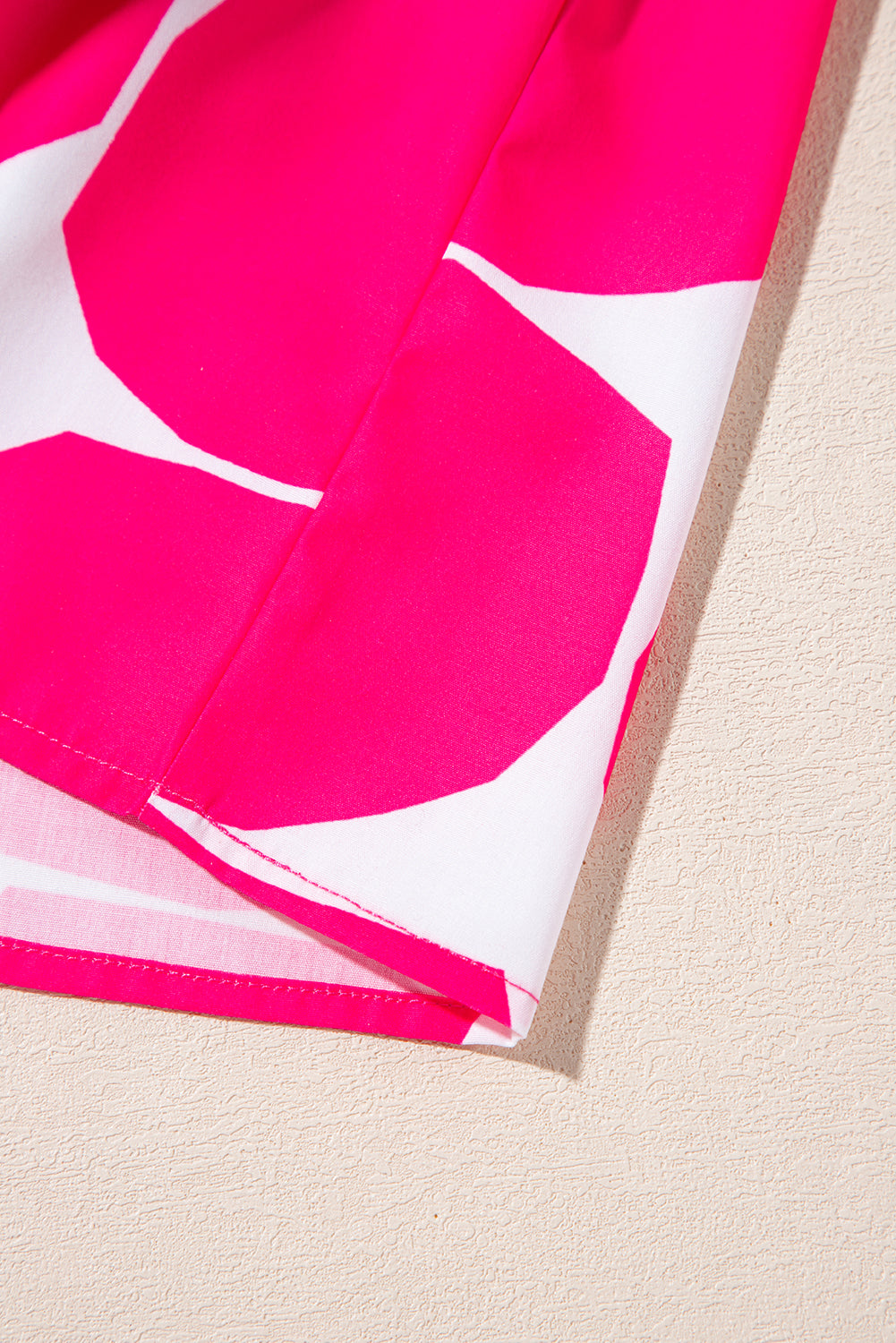 Rose Polka Dot Flutter Sleeve Notched Neck Tiered Flowy Dress - Sunny ...